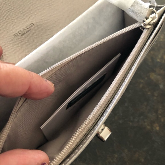 Coach | Bags | Coach Pewter Slim Wallet New With Tags | Poshmark